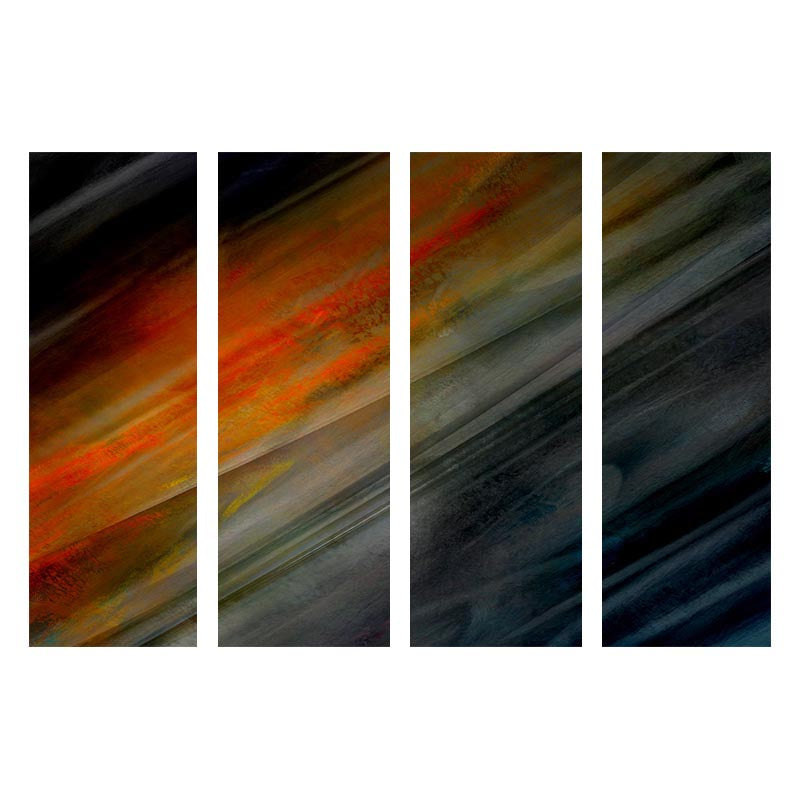 Bold Fiery Abstract Art - Franklin Arts